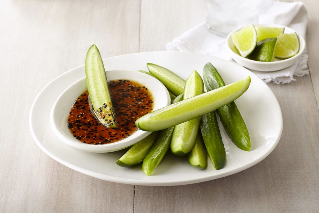 Salt Spiced Snacking Mini Cucumbers - SUNSET Grown. All rights reserved.