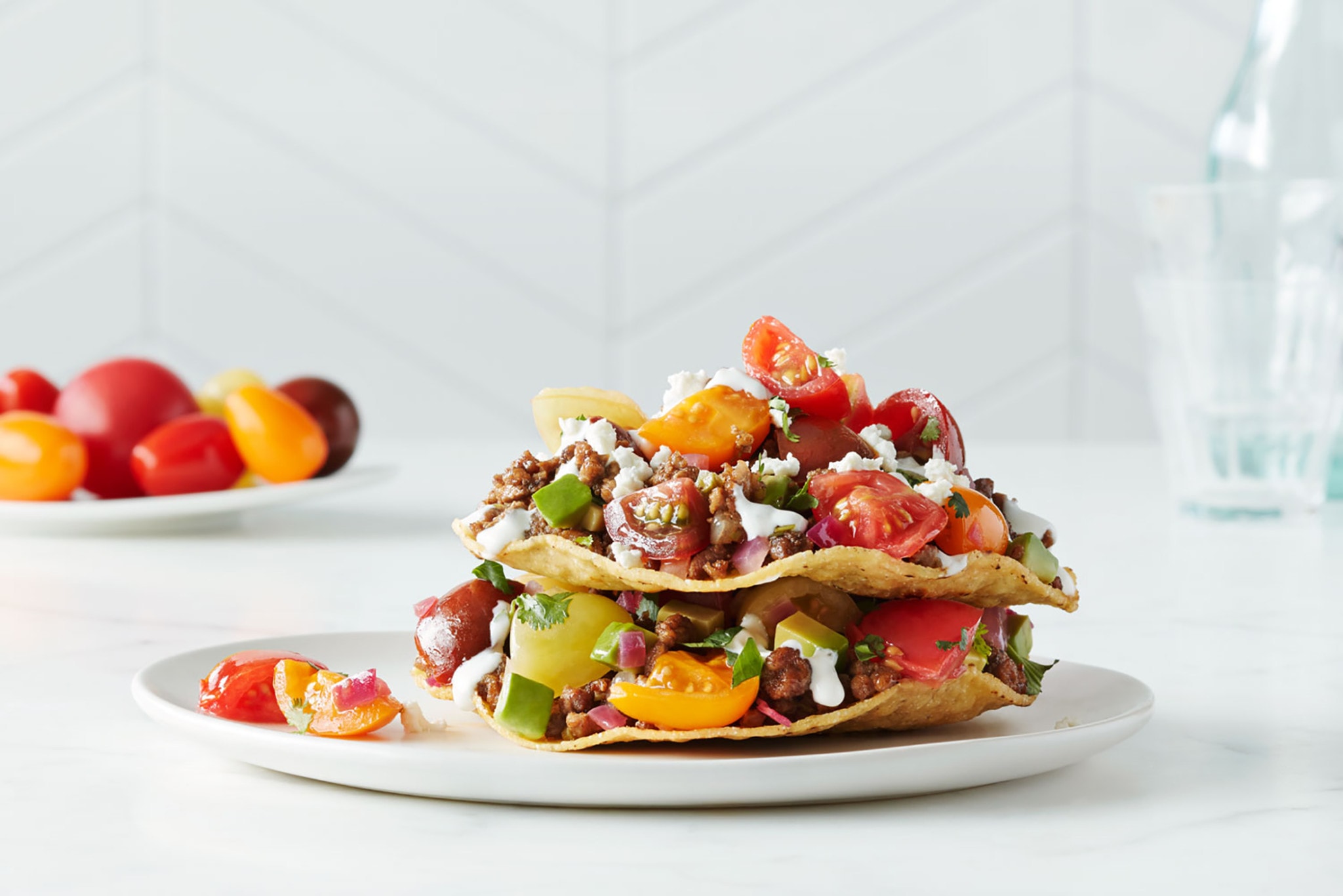 Stacked Beefy Tostada - SUNSET Grown. All rights reserved.